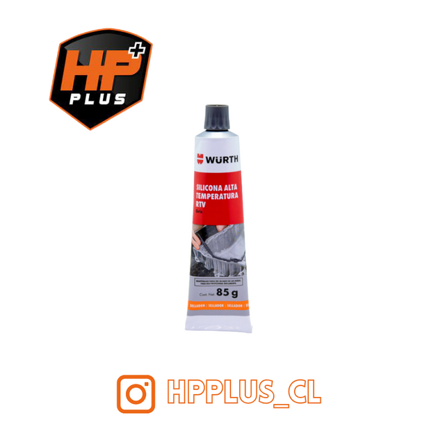 SILICONA ALTA TEMPERATURA RTV GRIS WURTH 85G – HP PLUS