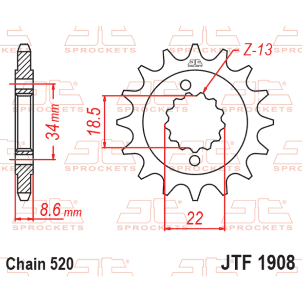 PIÑON ATAQUE JT SPROCKETS 15T KTM DUKE390 ADV – HP PLUS